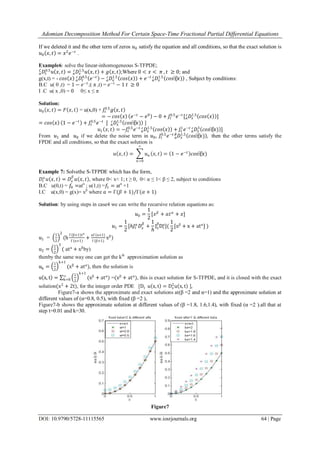 Adomian Decomposition Method for Certain Space-Time Fractional Partial Differential Equations | PDF