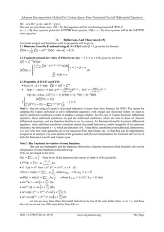 Adomian Decomposition Method for Certain Space-Time Fractional Partial Differential Equations | PDF