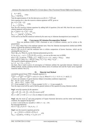Adomian Decomposition Method for Certain Space-Time Fractional Partial Differential Equations | PDF