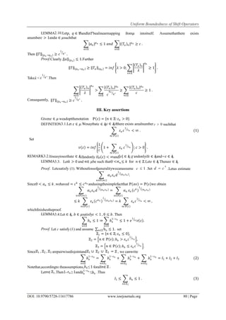 Uniform Boundedness of Shift Operators | PDF | Physics | Science