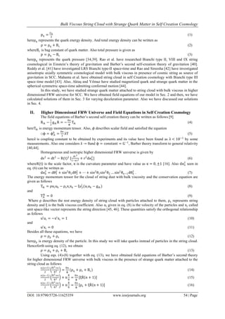 Bulk Viscous String Cloud with Strange Quark Matter in Self Creation Cosmology | PDF