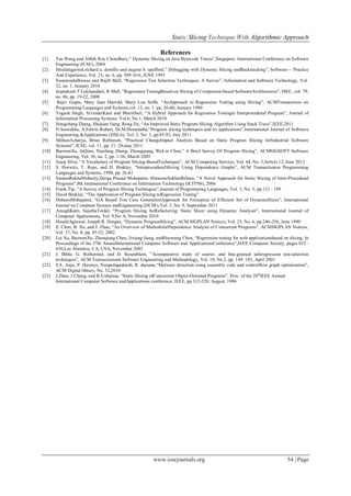 Static Slicing Technique with Algorithmic Approach | PDF