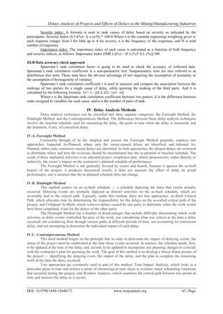 Delay Analysis of Projects and Effects of Delays in the Mining ...