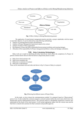 Delay Analysis of Projects and Effects of Delays in the Mining ...