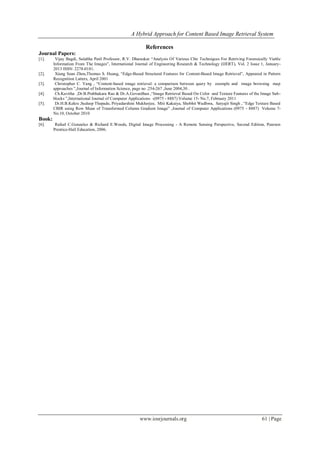 A Hybrid Approach for Content Based Image Retrieval System | PDF