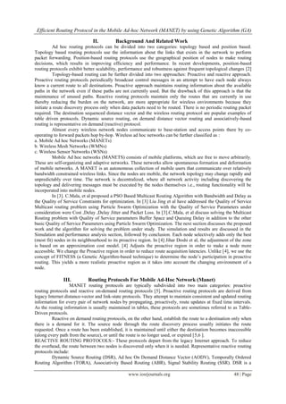 Efficient Routing Protocol in the Mobile Ad-hoc Network (MANET) by using Genetic Algorithm (GA ...