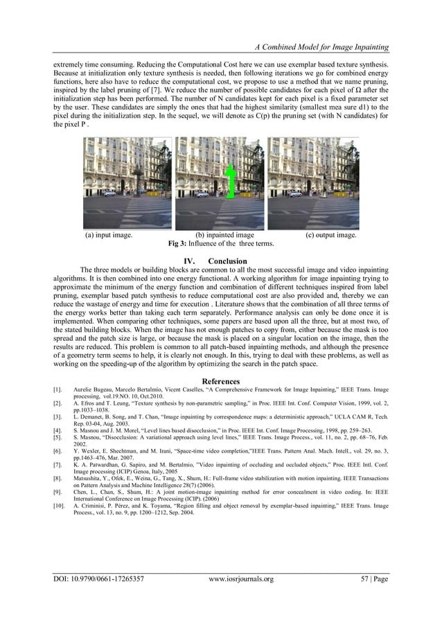 A Combined Model for Image Inpainting | PDF | Photo Editing Software | Computer Software and ...