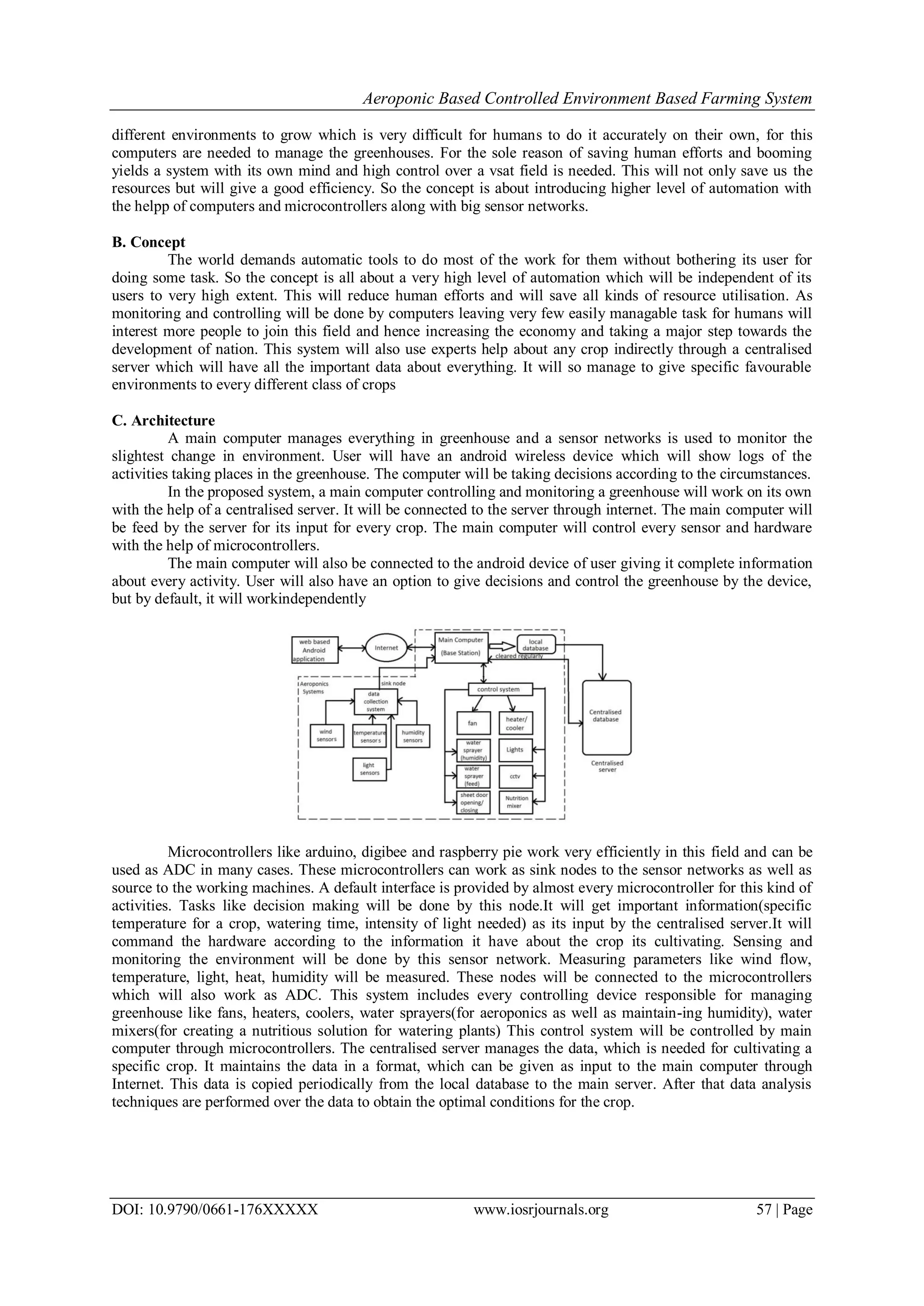 Aeroponic Based Controlled Environment Based Farming System | PDF