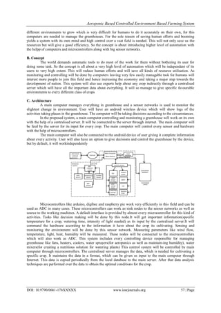 Aeroponic Based Controlled Environment Based Farming System | PDF