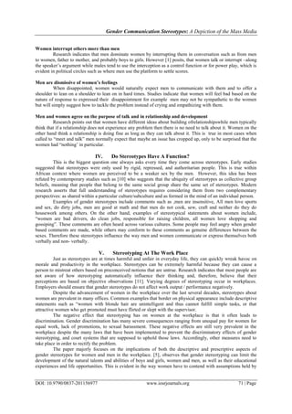 Gender Communication Stereotypes: A Depiction of the Mass Media | PDF