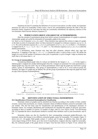 Study of Structural Analysis of Mechanisms - Structural Isomorphism | PDF