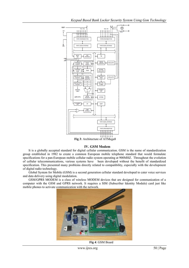 Keypad Based Bank Locker Security System Using Gsm Technology | PDF