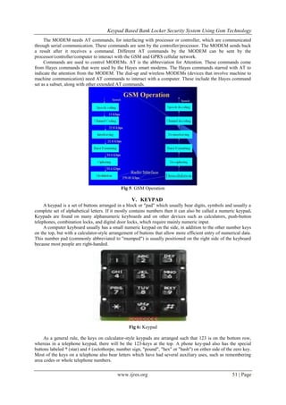 Keypad Based Bank Locker Security System Using Gsm Technology | PDF ...