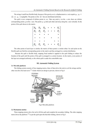 An Automatic Folding System Based on the Research of Quilt Folding | PDF