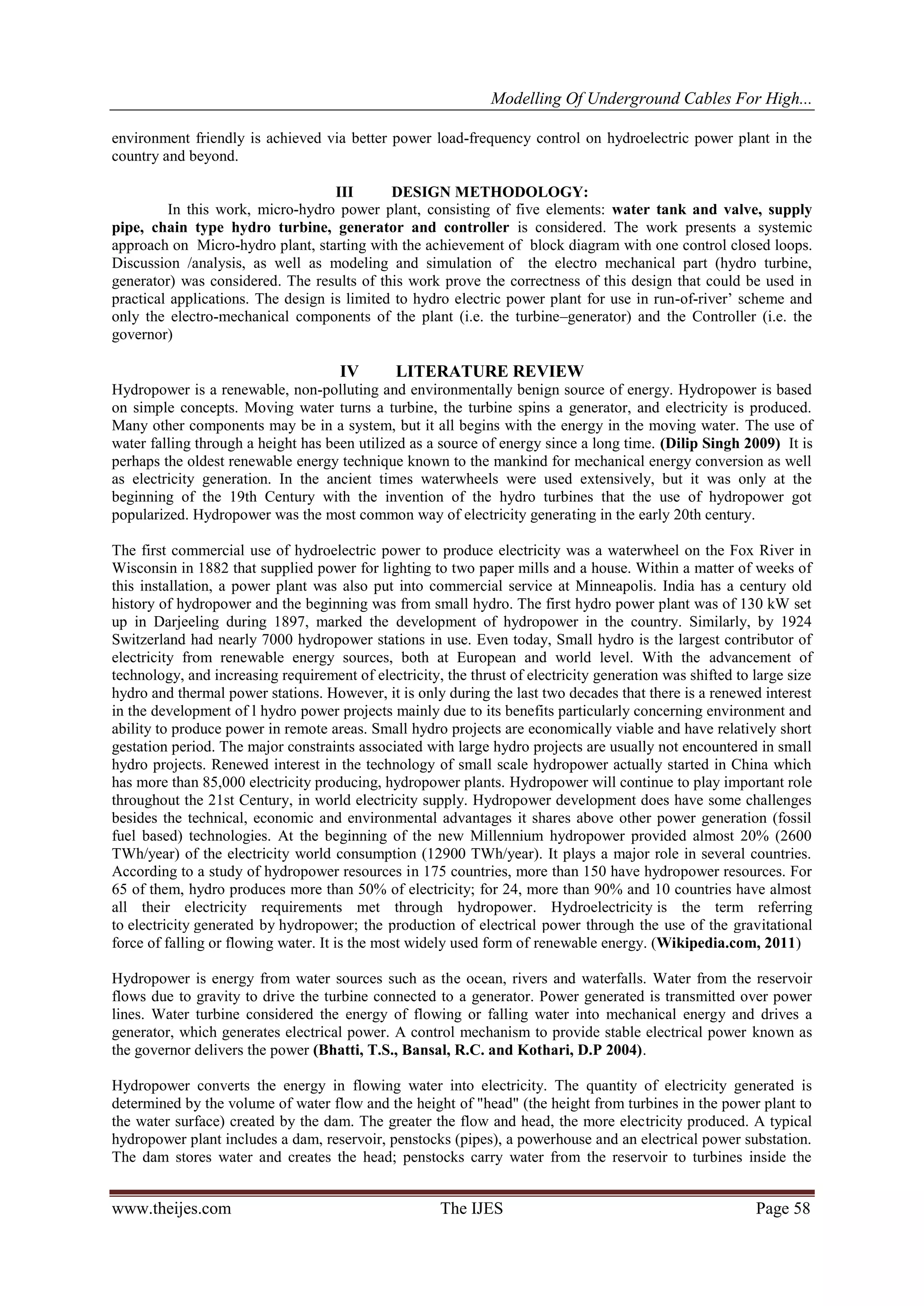 Modelling Of Underground Cables for High Voltage Transmission | PDF