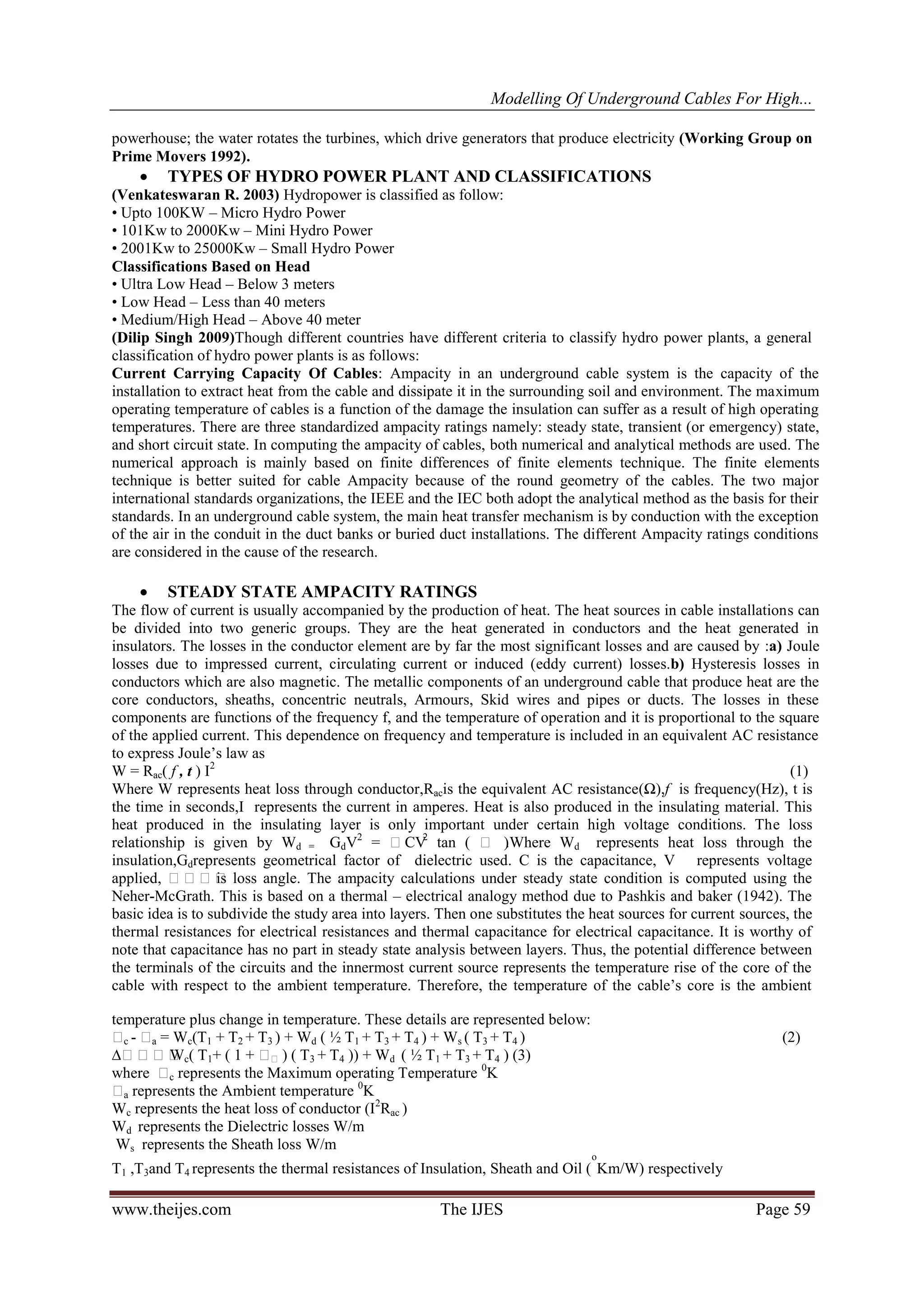 Modelling Of Underground Cables for High Voltage Transmission | PDF