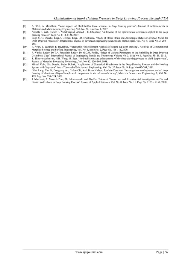 Optimization of Blank Holding Pressure in Deep Drawing Process through ...