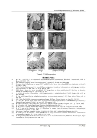 Matlab Implementation of Baseline JPEG Image Compression Using Hardware Optimized Discrete ...