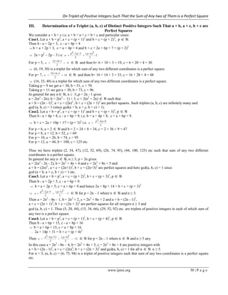 On Triplet of Positive Integers Such That the Sum of Any Two of Them is a Perfect Square | PDF ...