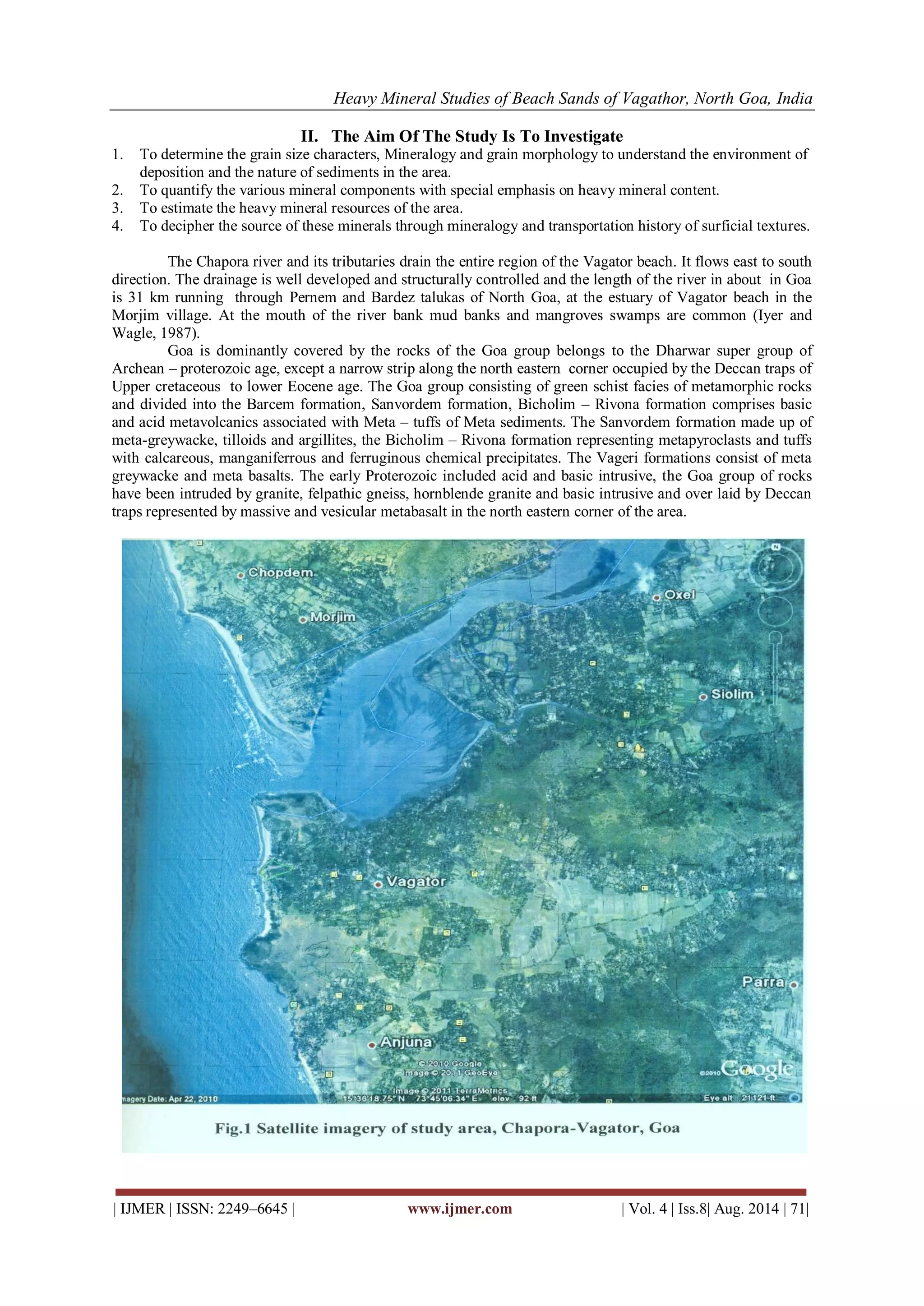 Heavy Mineral Studies of Beach Sands of Vagathor, North Goa, India | PDF