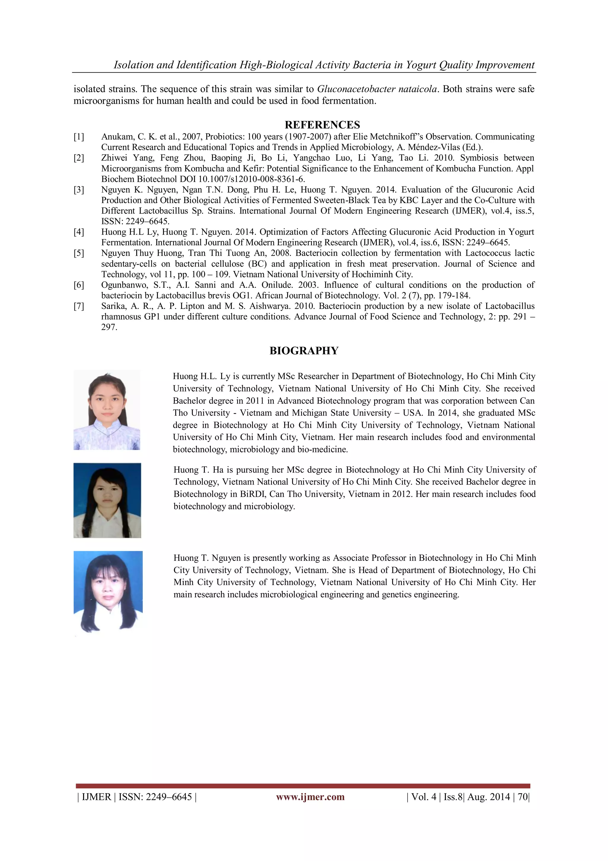 Isolation and Identification High-Biological Activity Bacteria in ...