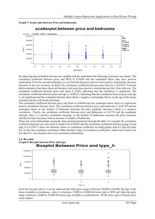 Multiple Linear Regression Applications in Real Estate Pricing | PDF