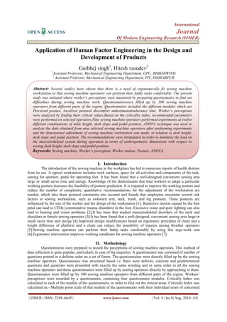 Application of Human Factor Engineering in the Design and Development ...