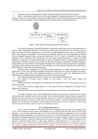 Study of Local Binary Pattern for Partial Fingerprint Identification | PDF