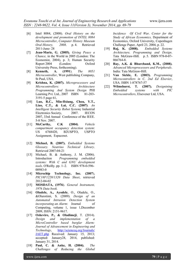 A Microcontroller Based Intrusion Detection System | PDF