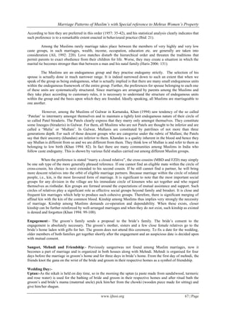 Marriage Patterns of Muslim’s with Special reference to Mehr as Women’s ...