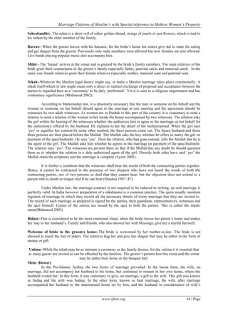 Marriage Patterns of Muslim’s with Special reference to Mehr as Women’s ...