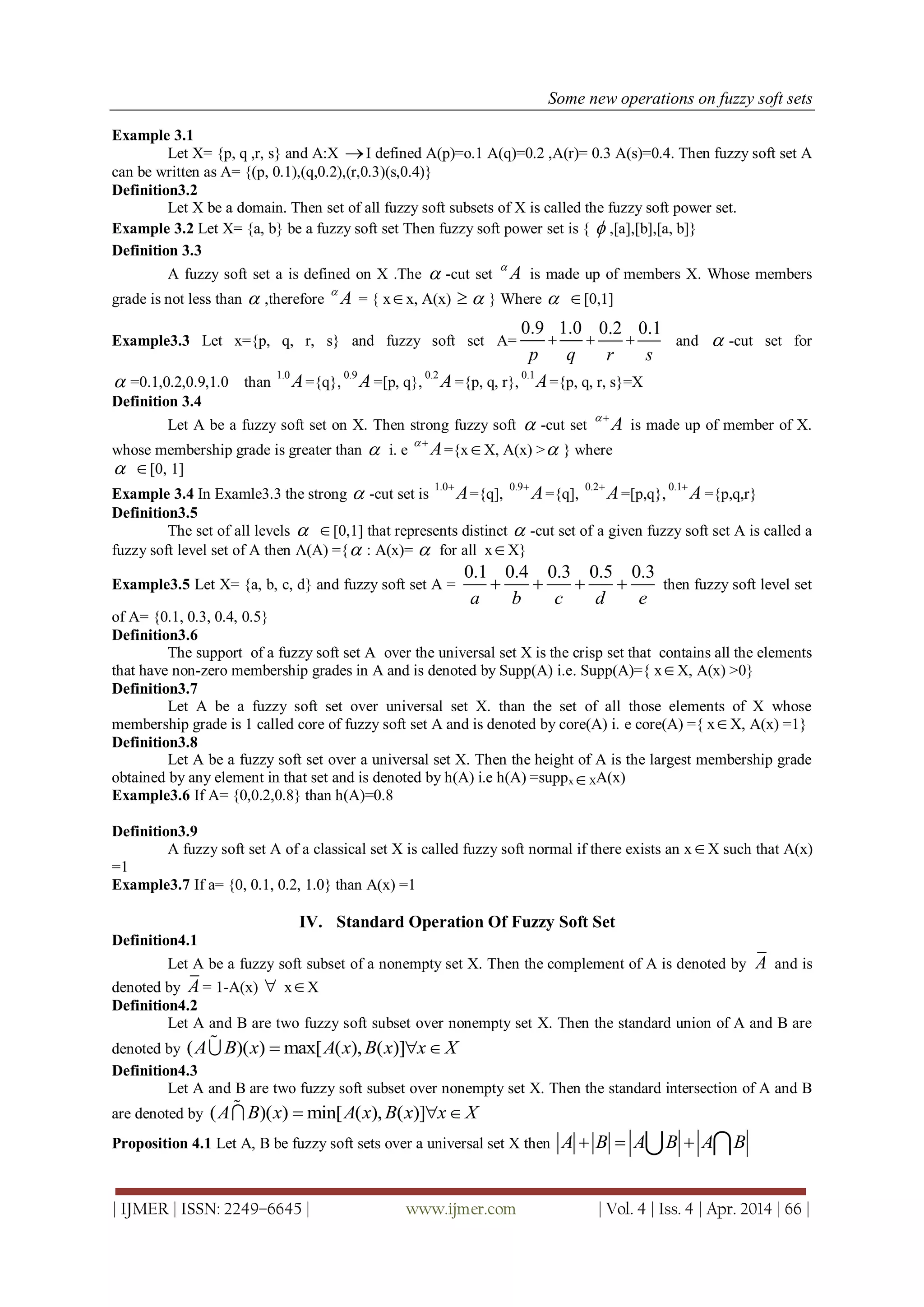 Some New Operations on Fuzzy Soft Sets | PDF | Programming Languages | Computing