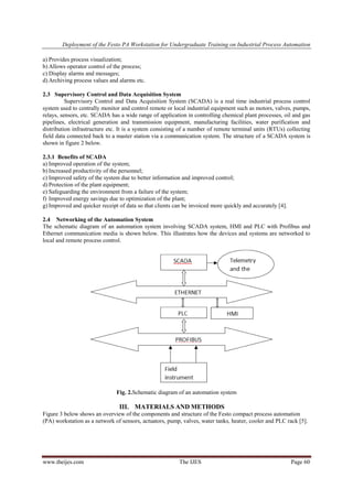 Deployment of the Festo PA Workstation for Undergraduate Training on ...