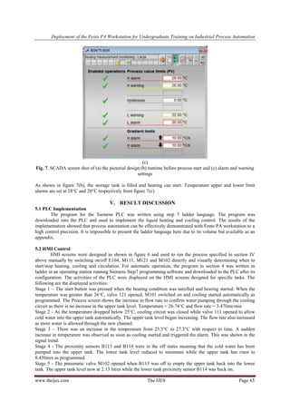 Deployment of the Festo PA Workstation for Undergraduate Training on ...