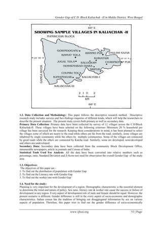 Gender Gap of C.D. Block Kaliachak –II in Malda District, West Bengal | PDF