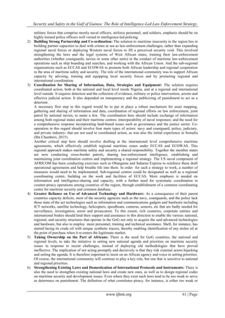 Security and Safety in the Gulf of Guinea: The Role of Intelligence-Led ...