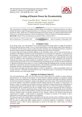Getting of Electric Power for Pyroelectricity | PDF