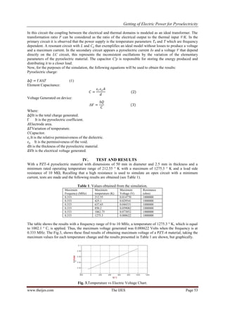 Getting of Electric Power for Pyroelectricity | PDF