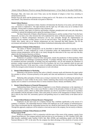 Islamic Ethical Business Practices among Muslim Entrepreneurs: A Case ...