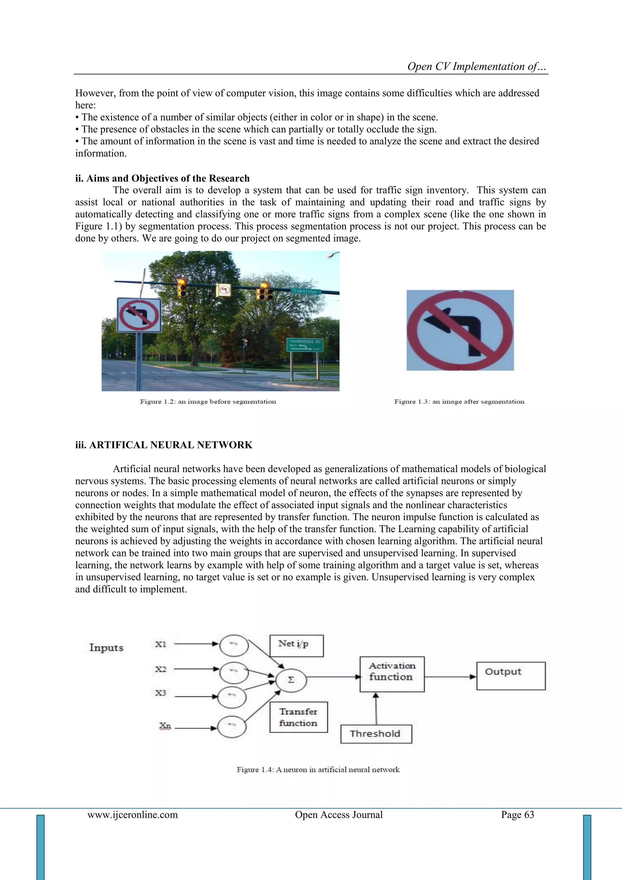 Open CV Implementation of Object Recognition Using Artificial Neural Networks | PDF