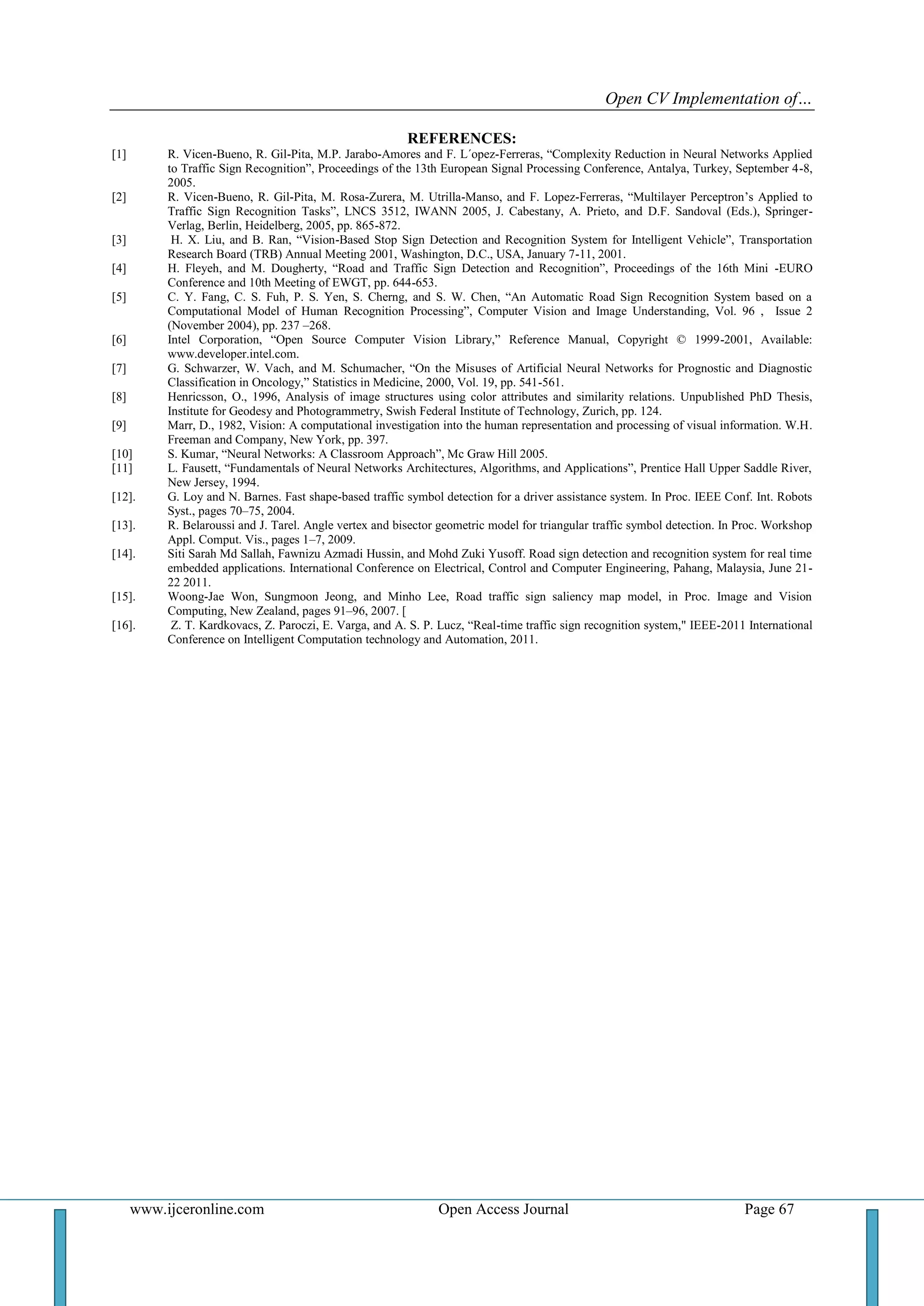 Open CV Implementation of Object Recognition Using Artificial Neural Networks | PDF