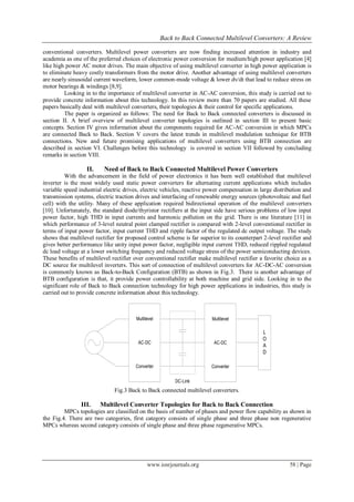 Back to Back Connected Multilevel Converters: A Review | PDF | Home ...
