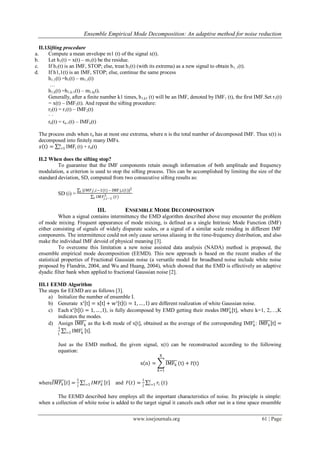 Ensemble Empirical Mode Decomposition: An adaptive method for noise reduction | PDF