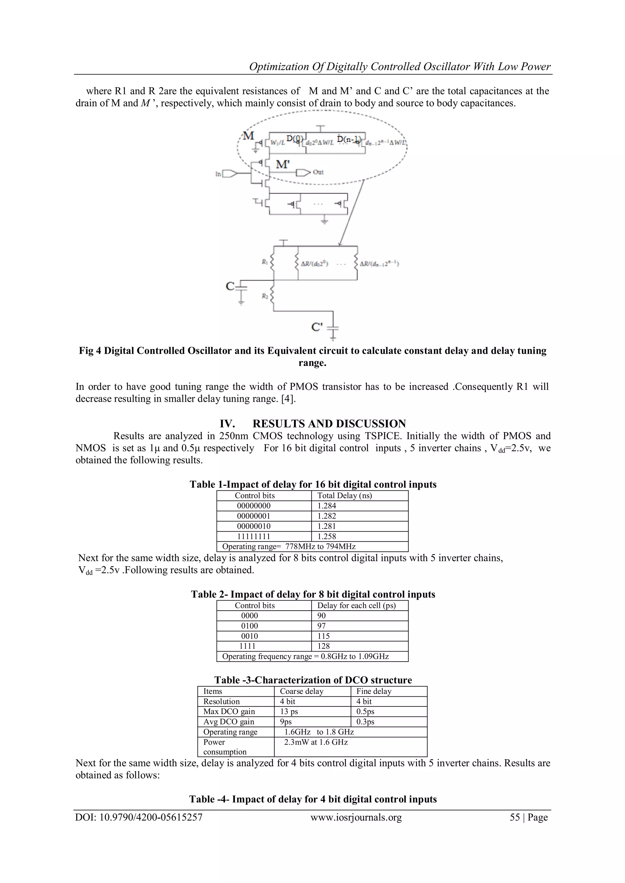 Optimization of Digitally Controlled Oscillator with Low Power | PDF