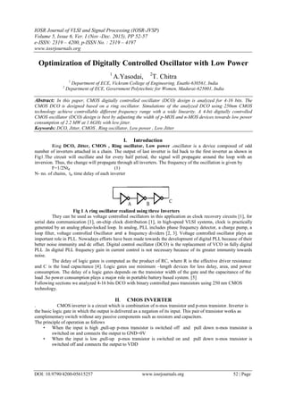 Optimization of Digitally Controlled Oscillator with Low Power | PDF