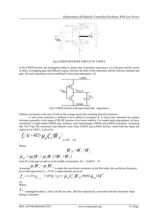 Optimization of Digitally Controlled Oscillator with Low Power | PDF