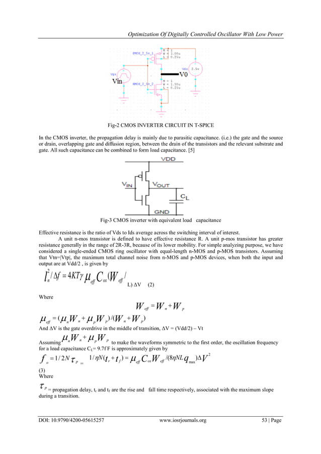 Optimization of Digitally Controlled Oscillator with Low Power | PDF