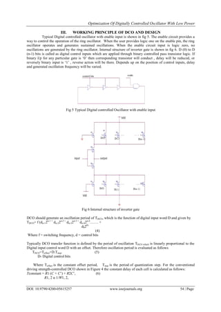 Optimization of Digitally Controlled Oscillator with Low Power | PDF