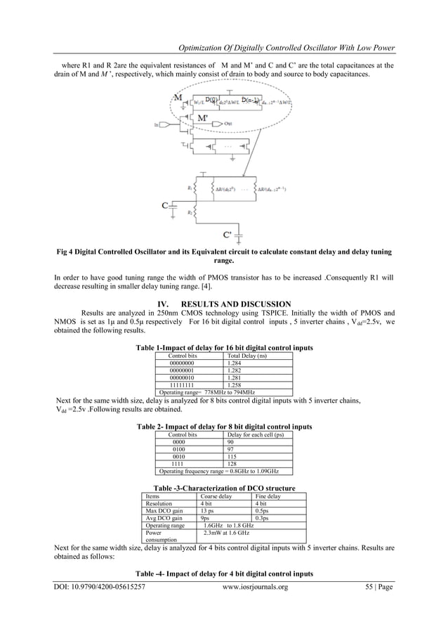 Optimization of Digitally Controlled Oscillator with Low Power | PDF