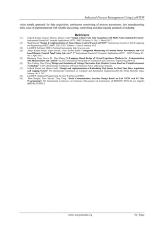 Industrial Process Management Using LabVIEW | PDF | Computer Software and Applications | Computing